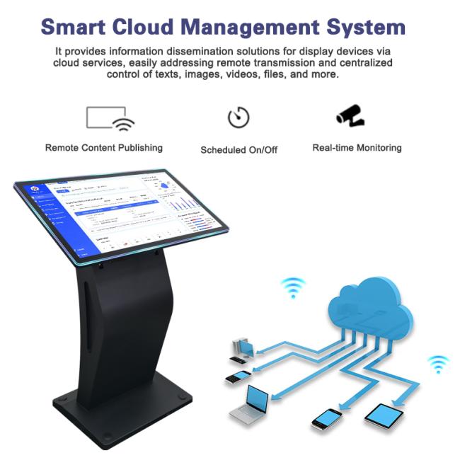 Kiosk interface demonstration in commercial setting