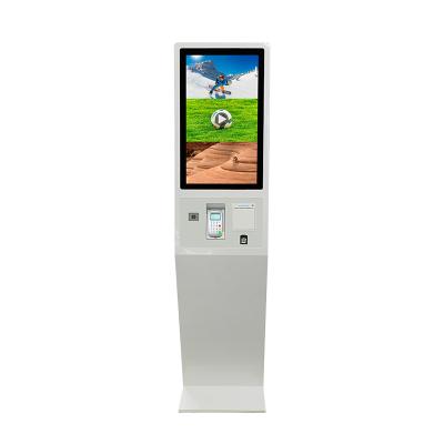 China Impressão de bilhetes fila de espera Quiosque de tela sensível ao toque Com scanner de código QR impressões digitais NFC à venda