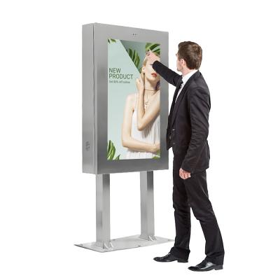 China 43 Inch Stainless Steel 304 IP65 Waterproof Outdoor Digital Signage Kiosk with Wifi for sale