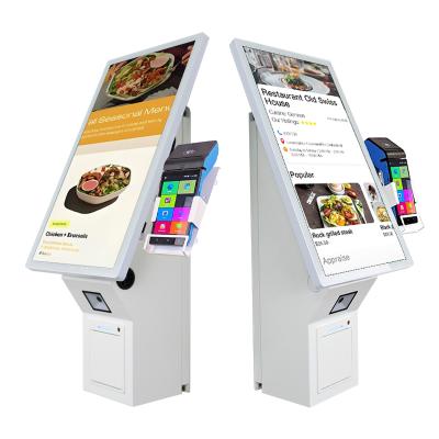 China Restaurant Wall mounted Self-service Payment Kiosk 21.5" Android 11.0 Touch Screen - All-in-One with Thermal Printer & QR Scanner for sale
