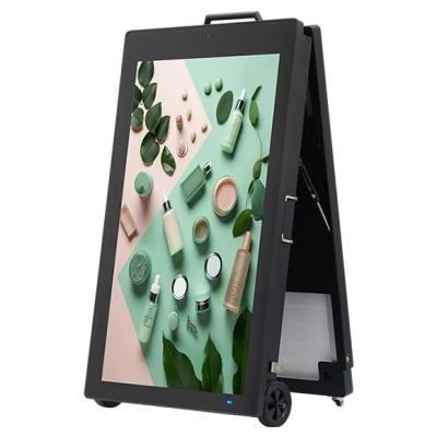 Solar angetriebener tragbarer digitaler Kiosk - Faltbare LCD -Werbebildschirm wasserdichte Outdoor -Fernseher für digitale Beschilderung im Freien
