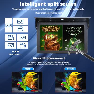 China Monitor LCD digital con wifi para autobús, montaje en techo, barra estirada de 29 pulgadas, señalización digital Android, red inalámbrica, con opción 4G en venta