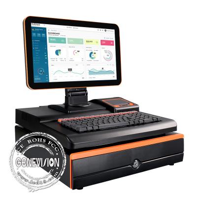 China Supermarket 15in Dual Screen Touch Screen Kiosk 1024x768 With Printer for sale