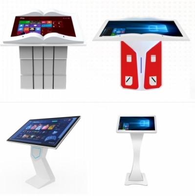 China Digital Signage Floor Stand K Type Capacitive PCAP IR Touch Android Windows Monitor With Wifi HDMI USB Port Remote Control 43 49 55 65 Inch USB WIFI For Shopping Mall Bar Restaurant Store Media Player for sale