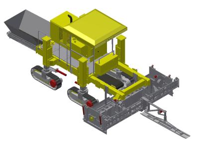 Κίνα 4.5m αρνητικό κενό κατασκευής Slipform Paver με τέσσερις παρατεταμένες γραμμές προς πώληση
