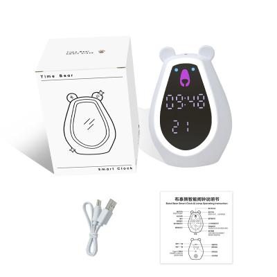 Adjustable Brightness Night Light Voice-Activated Alarm Clock for Kids' Sleep