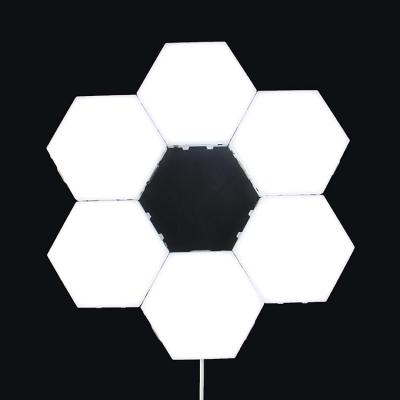 70lm/w Hexagon Wall Lamp Quantum Modular Touch Sensitive RGB LED Night Light for