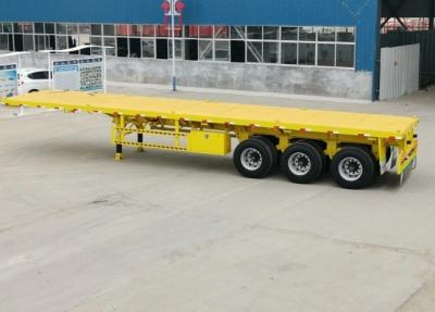 Κίνα 2 άξονες Flatbed Container Truck Semi Trailer για μεταφορά εμπορευματοκιβωτίων 20ft 40ft προς πώληση