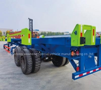 중국 포항항 운송용 Wosheng 2 Axle Blue Container Skeleton 반 트레일러 판매용