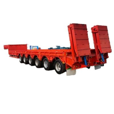 Κίνα 20ft/40ft Container Lowbed Semi Trailer για Wosheng 3/4/5/6 Άξονες και βαρύ εξοπλισμό προς πώληση