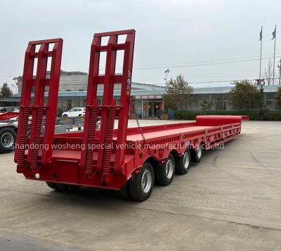 Κίνα 20ft/40ft Container Lowbed Semi Trailer για Wosheng 3/4/5/6 Άξονες και βαρύ εξοπλισμό προς πώληση