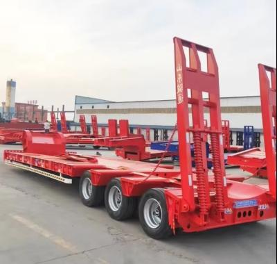 Κίνα 20ft/40ft Container Lowbed Semi Trailer για Wosheng 3/4/5/6 Άξονες και βαρύ εξοπλισμό προς πώληση