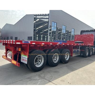 Κίνα Προσαρμοσμένο 3/4 Άξονες 40FT κοντέινερ Flatbed Semi Trailers με εγγύηση και παράδοση προς πώληση