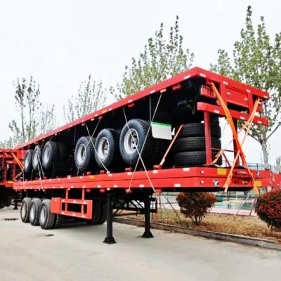 Κίνα Προσαρμοσμένο 3/4 Άξονες 40FT κοντέινερ Flatbed Semi Trailers με εγγύηση και παράδοση προς πώληση