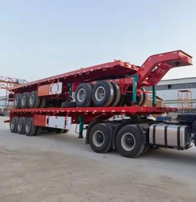 Κίνα 3 άξονες 20ft 40ft flatbed container trailer με Q345b κύρια δέσμη και προσαρμογή προς πώληση
