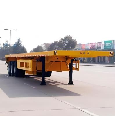 Κίνα 3 άξονες 20ft 40ft flatbed container trailer με Q345b κύρια δέσμη και προσαρμογή προς πώληση