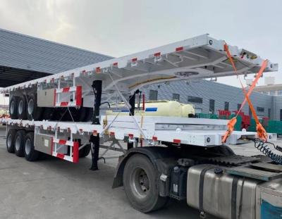 Κίνα 3 άξονες 20ft 40ft flatbed container trailer με Q345b κύρια δέσμη και προσαρμογή προς πώληση