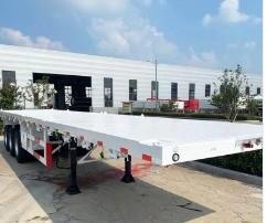Κίνα 20/40/45ft κοντέινερ επίπεδα ημιπροκατασκευή με 2-3 άξονες και μεγάλη χωρητικότητα φόρτωσης προς πώληση