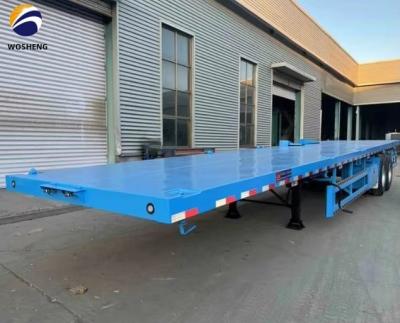 Κίνα Χάλυβα Max Payload 20T-80T κοντέινερ ρυμουλκούμενο Flatbed Semi ρυμουλκούμενο με χάλυβα από Wosheng προς πώληση