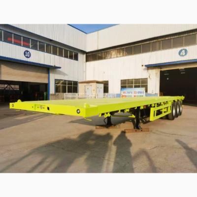 Κίνα 20ft 40ft Flat Bed Container Truck Trailers 3 4 Axles Heavy Duty Flatbed Semi-Trailer Μεταφορέα για φορτηγά οχήματα προς πώληση