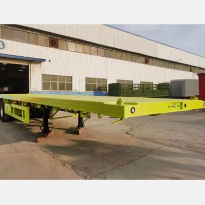 Κίνα 20ft 40ft Flat Bed Container Truck Trailers 3 4 Axles Heavy Duty Flatbed Semi-Trailer Μεταφορέα για φορτηγά οχήματα προς πώληση
