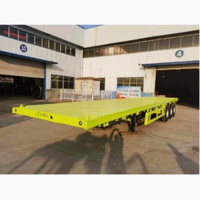 Κίνα 20ft 40ft Flat Bed Container Truck Trailers 3 4 Axles Heavy Duty Flatbed Semi-Trailer Μεταφορέα για φορτηγά οχήματα προς πώληση