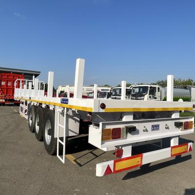 Κίνα 20ft 40ft 45ft Container Semi Truck Trailer με πλευρική στήλη και 3pc Steel Axles προς πώληση