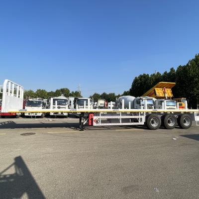 Κίνα 20ft 40ft 45ft Container Semi Truck Trailer με πλευρική στήλη και 3pc Steel Axles προς πώληση