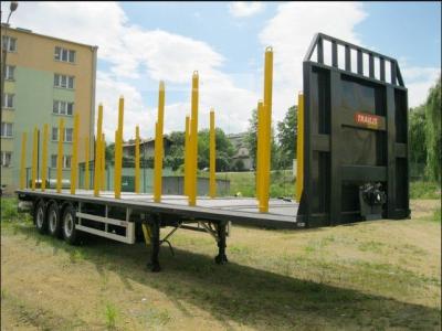 Κίνα 20ft 40ft 45ft Container Semi Truck Trailer με πλευρική στήλη και 3pc Steel Axles προς πώληση