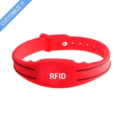 Cina Decorazione a strisce su ordinazione regolabile di IP68 RFID di polsino impermeabile del silicone in vendita