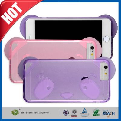 Cina TPU morbidi Apple Iphone 6 casi 3D ultra esile rimuovono l'orso del cartone in vendita