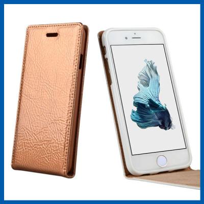 China O telefone de couro das caixas magnéticas da carteira do telemóvel da aleta cobre acima abaixo de aberto à venda