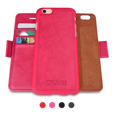 China Caixas do couro do telefone celular do iPhone 7 de A+++ com proteção magro 2 Kickstands do RFID à venda