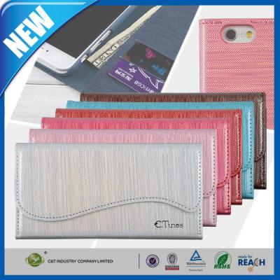 China A tampa positiva da carteira de Iphone 6 das ranhuras para cartão do brilho, forma a choque Dustproof meninas resistentes caixa do telefone à venda
