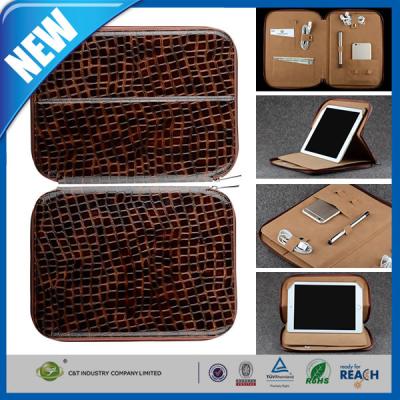 中国 革ラップトップ袋、ポケットが付いている Ipad 旅行袋のための Padfolio の革携帯電話カバー 販売のため