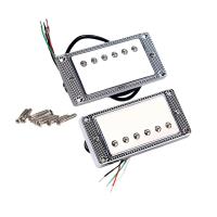 Quality Mini Humbucker Pickup Double Coil Pickups Metal Cover Adjustable Pole-Piece LP Electric Guitars for sale