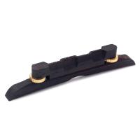 Quality 4 String Acoustic Mandolin Bridge Replacement Banjo Ebony Upper Bottom Bridge With Two Knobs for sale