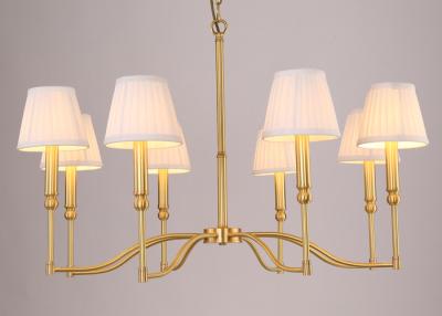 Cina Candeliere contemporaneo 110V/220V di illuminazione del tessuto degli hotel bianchi dell'ombra in vendita