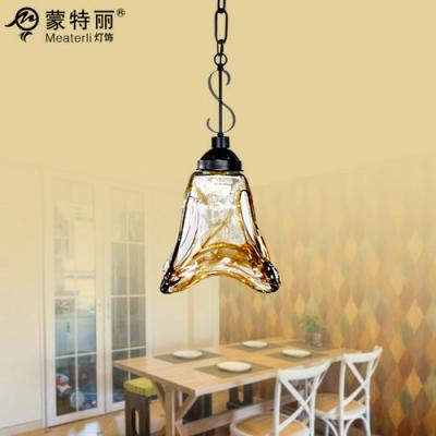 China Single Head Matte Black Wrought Iron Lighting Fixtures Hanging Pendant Lights for sale