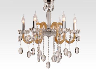 Cina Lampade del candeliere decorativo ambrato moderno americano di arte per auditorium, sei luci in vendita