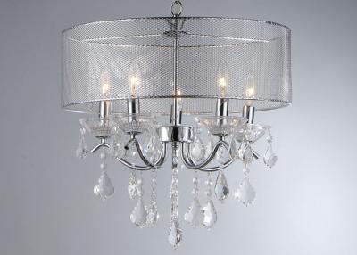 China Luzes modernas do pendente do teto do cromo E12, pendente de cristal do candelabro à venda