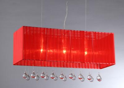 Cina Tessuto che copre la decorazione dell'interno rossa dei candelieri rettangolari moderni in vendita