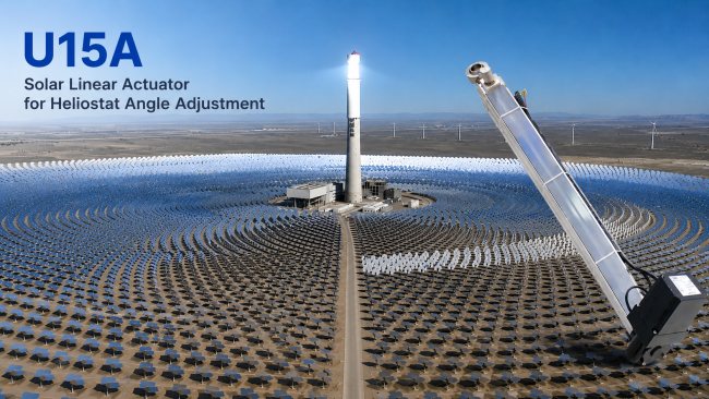 TOMUU U15A IP65 linear actuator for outdoor solar thermal tracking