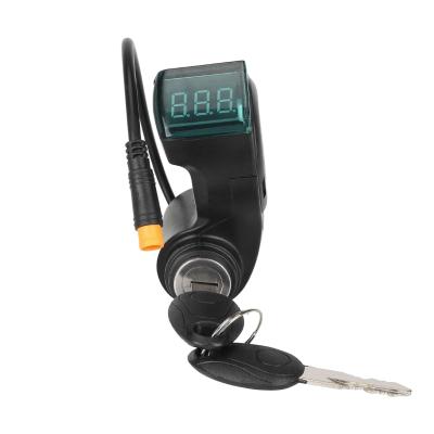 China E-Bike Scooter Power Switch Lock Display Thumb Throttle Key 24V Ignition Switch for E-Scooter Handlebars Power Lock for sale