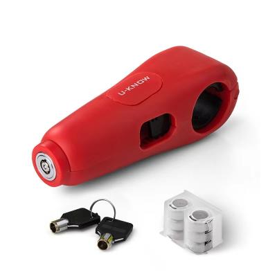 중국 전동 스쿠터 브레이크 잠금 스쿠터 핸들바 알람 잠금 브레이크 스로틀 그립 도난 방지 보호 보안 안전 잠금 판매용