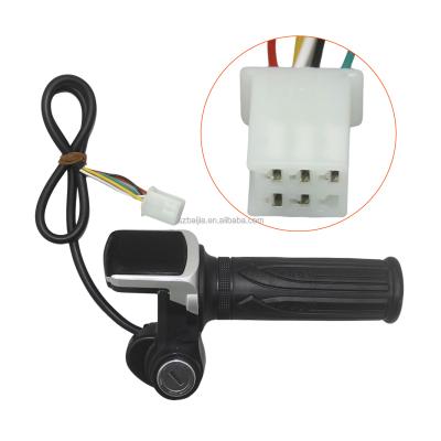 China Electric e-bike Handlebar LCD Display Twist scooter Throttle Accelerator Grip with Key Lock for E-bike E Scooters accessories for sale