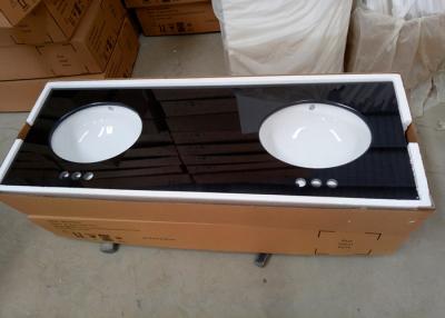China Mozambique Black Granite Bathroom Countertops Low Absorption 22 Inch Size for sale