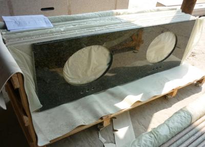 China Uba Tuba Granite 61 Inch Prefab Vanity Tops With Double Sink Holes for sale
