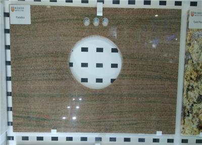 中国 楕円形の穴が付いている注文のプレハブの虚栄心の上、花こう岩の浴室の虚栄心の上 販売のため
