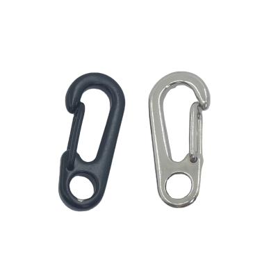 China Black Mini Carabiner Keychain Key Ring Clips Snap Hook EDC Hardware for sale